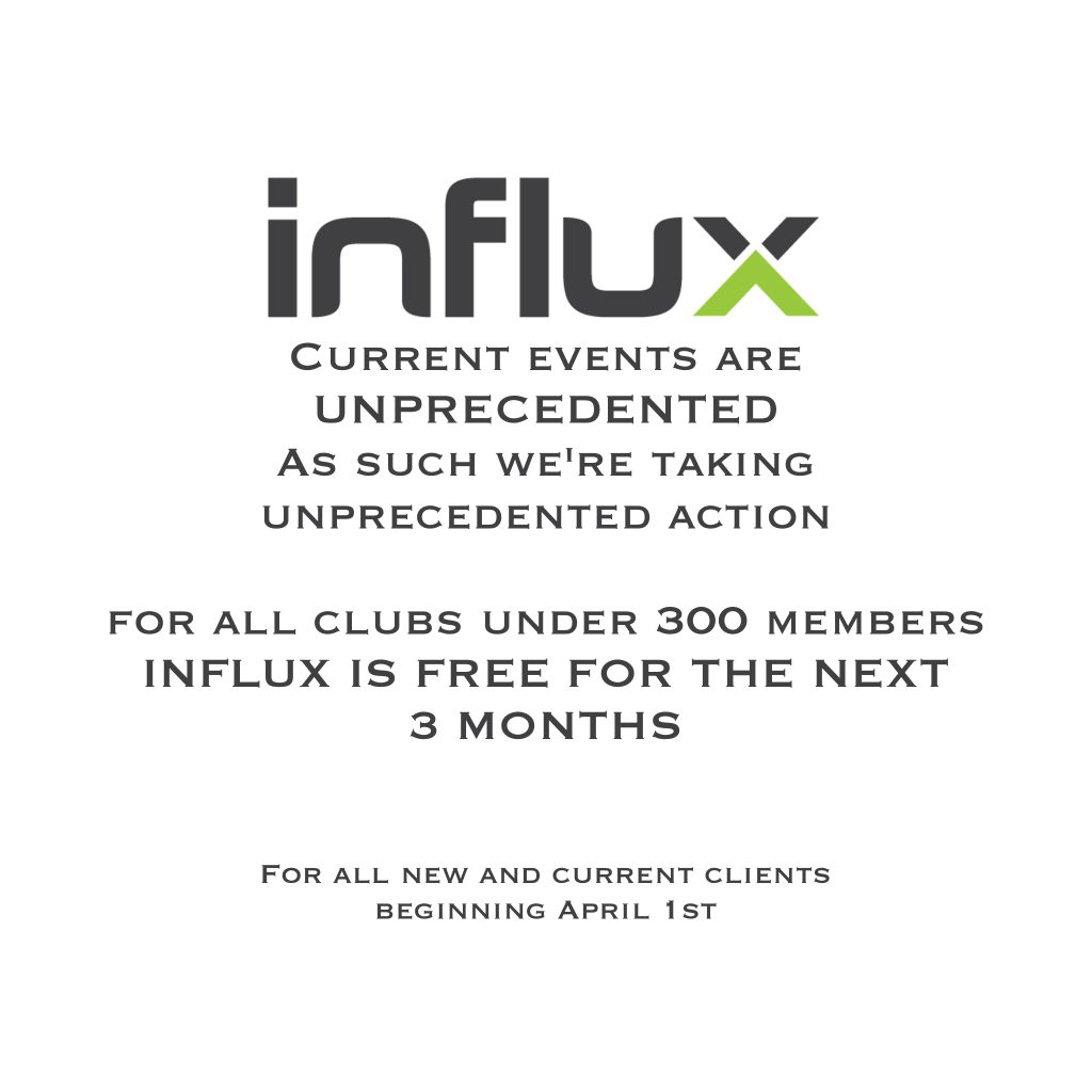 Influx | Blog : Influx now free for 3 months